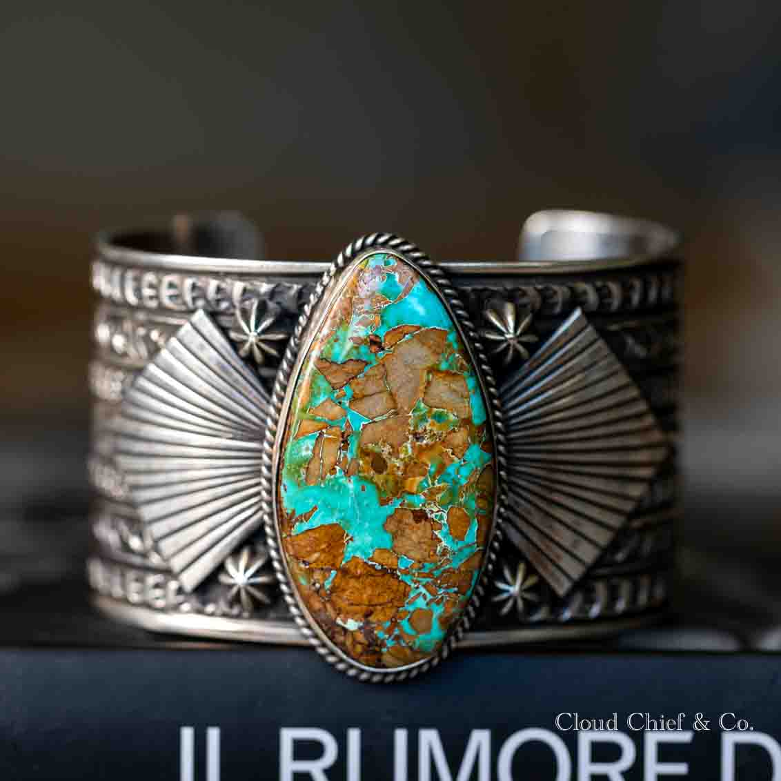 Sunshine Reeves Navajo Sterling Silver Royston Turquoise Heavy Weight ...