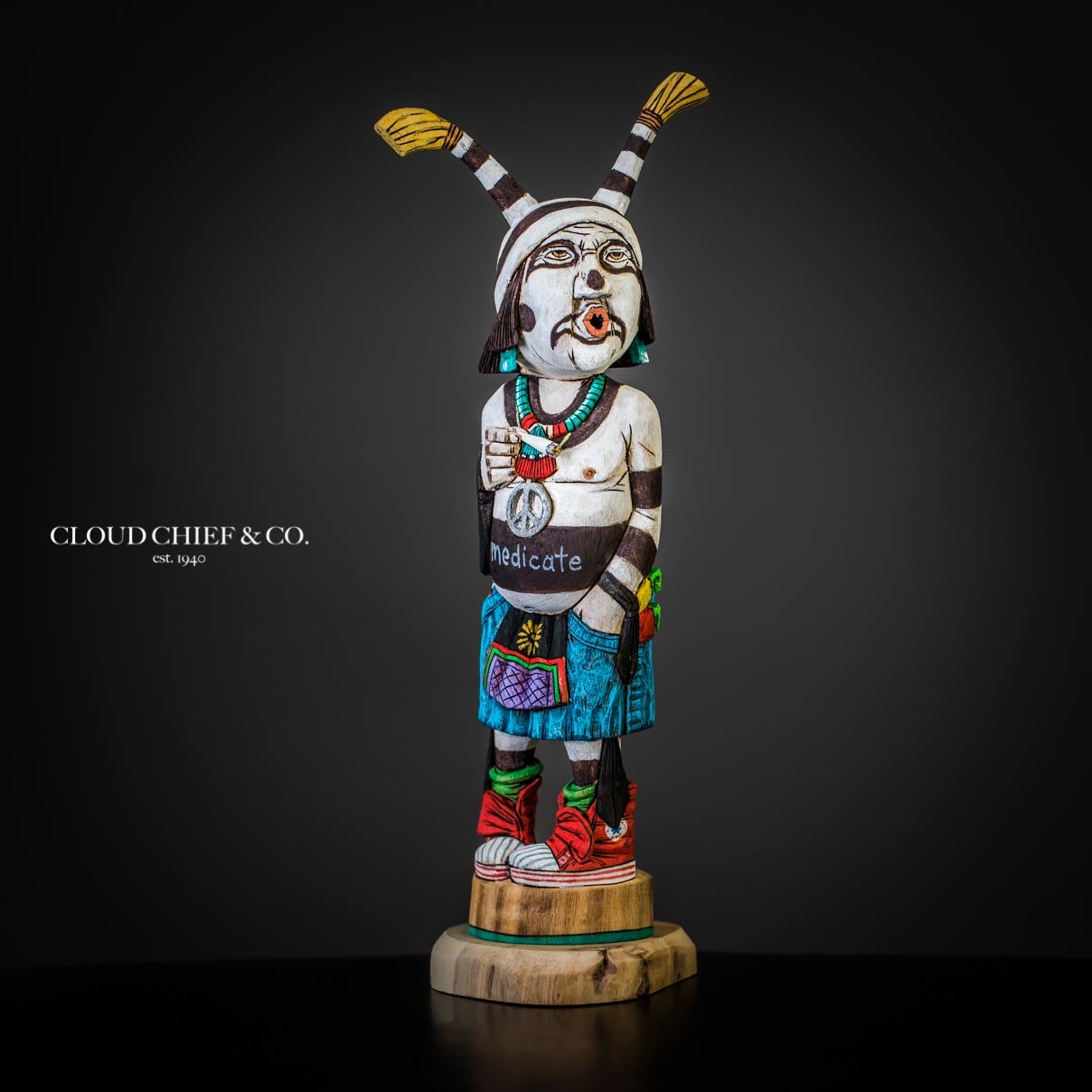 Richard Gorman Hopi Clown Kachina High Time Marijuana | Cloud Chief & Co.