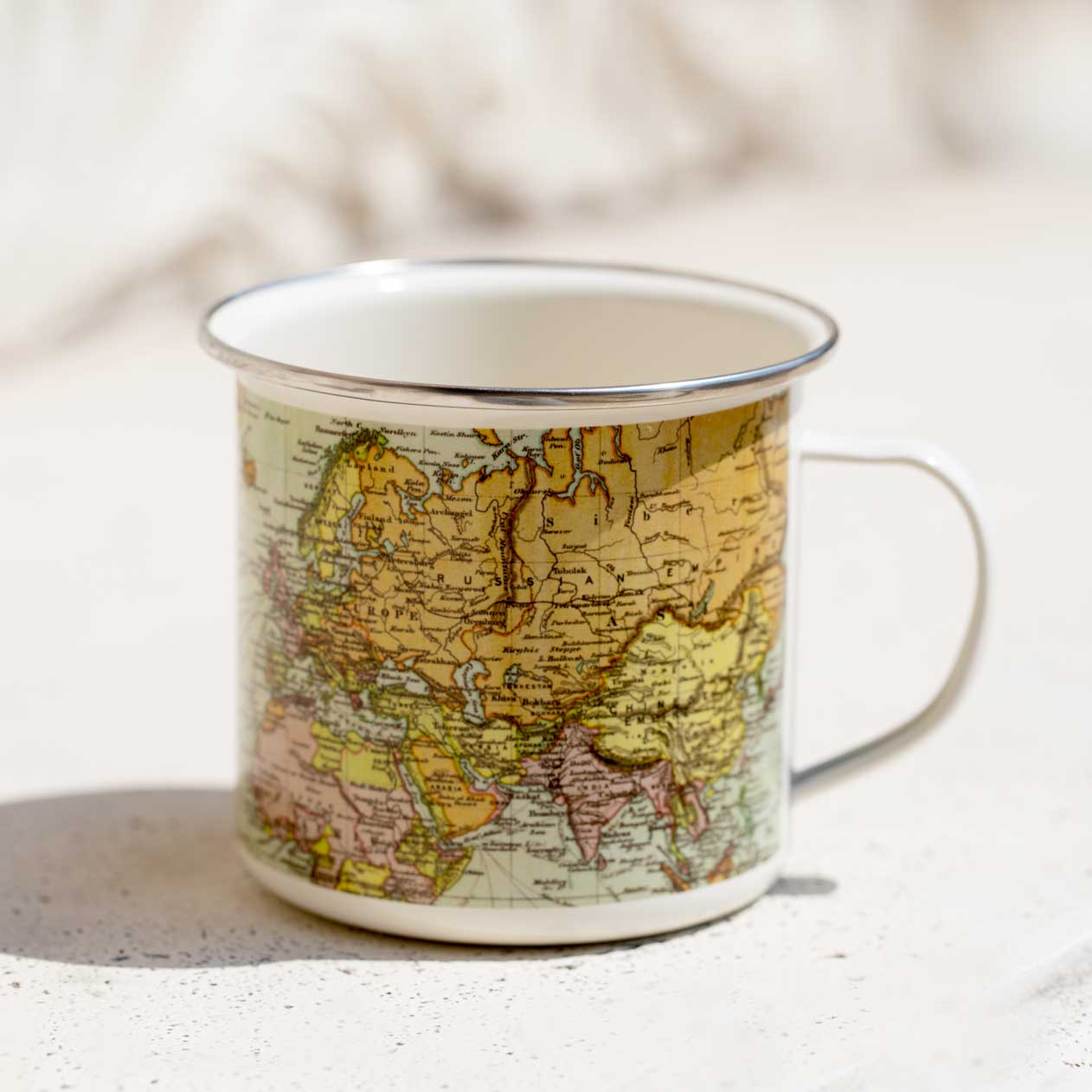 Vintage Map Enamel Mug | Cloud Chief & Co.