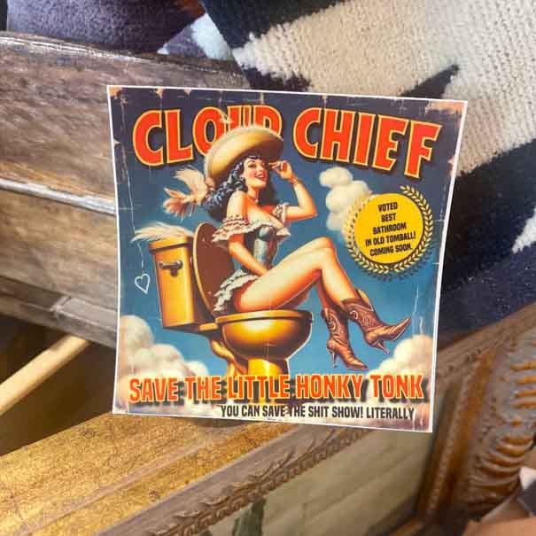 Save the Little Honky Tonk Waterproof Vinyl Sticker | Cloud Chief & Co.